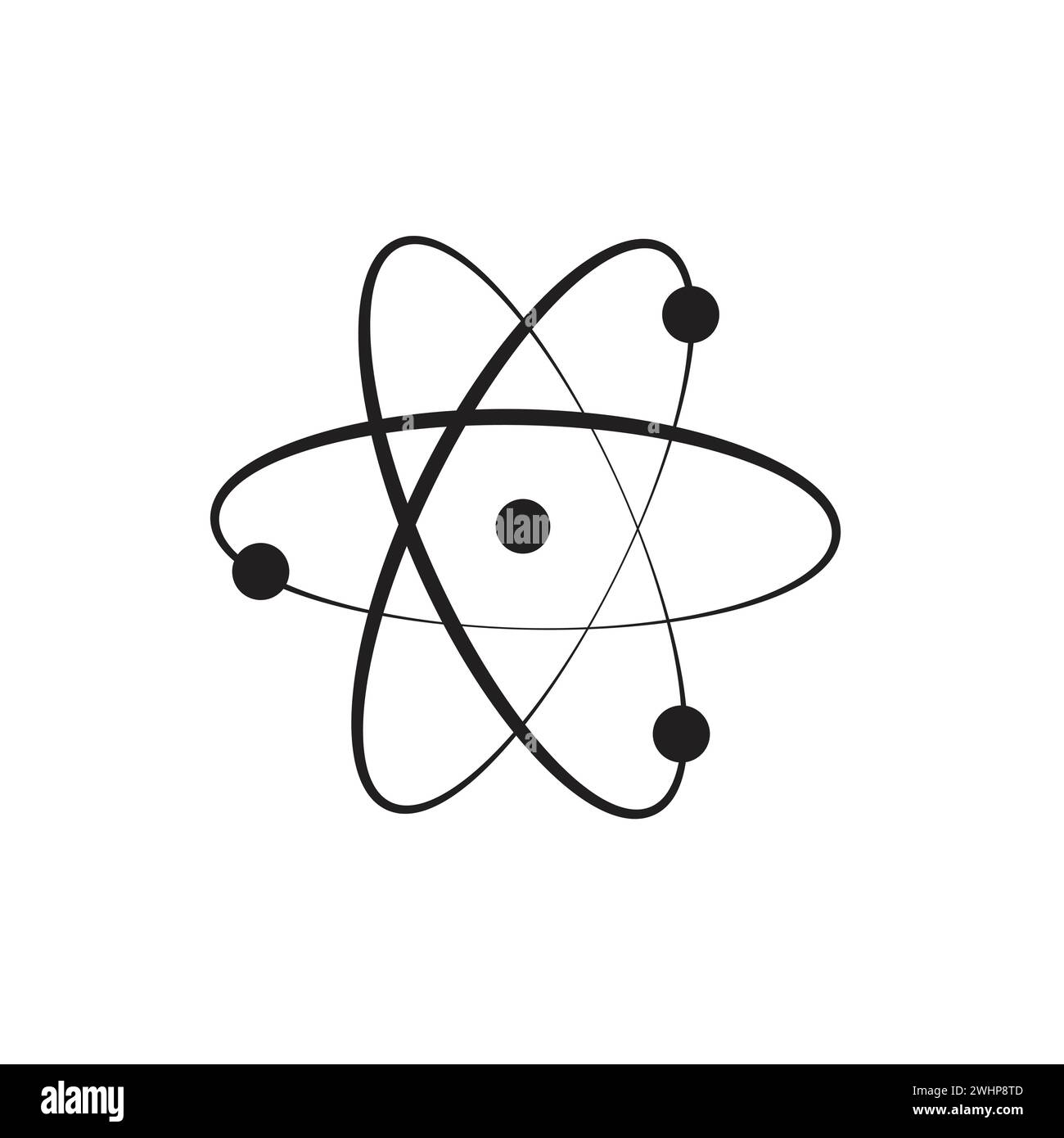 Flat Atom icon symbol vector Illustration Stock Vector Image & Art - Alamy