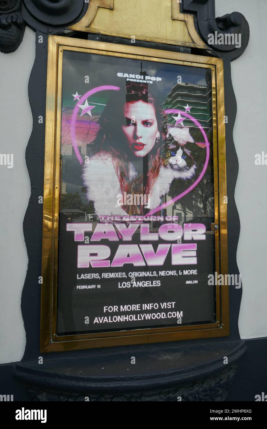 Los Angeles, California, USA 9th February 2024 Taylor Swift Rave Poster ...
