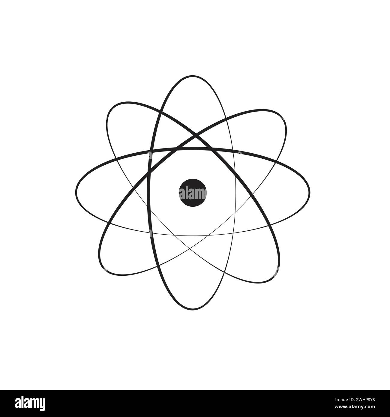Flat Atom icon symbol vector Illustration Stock Vector Image & Art - Alamy
