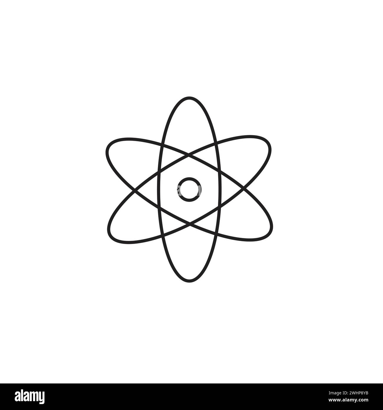 Flat Atom icon symbol vector Illustration Stock Vector Image & Art - Alamy