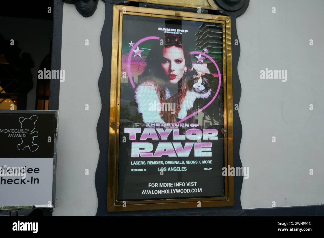 Los Angeles, California, USA 9th February 2024 Taylor Swift Rave Poster ...