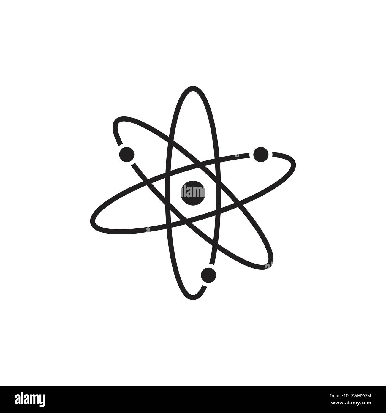 Atom icon in flat Stock Vector Images - Alamy