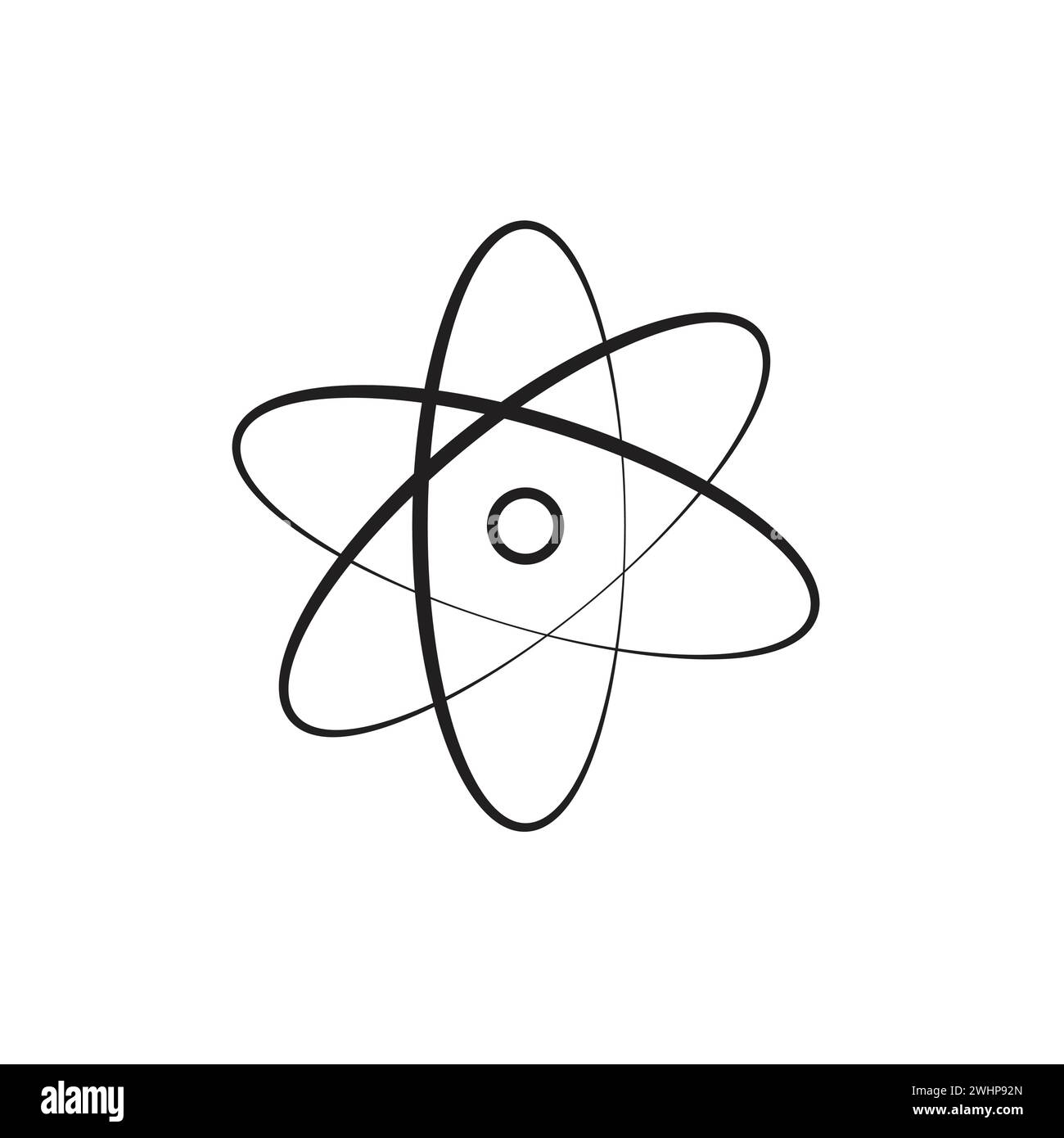 Flat Atom icon symbol vector Illustration Stock Vector Image & Art - Alamy
