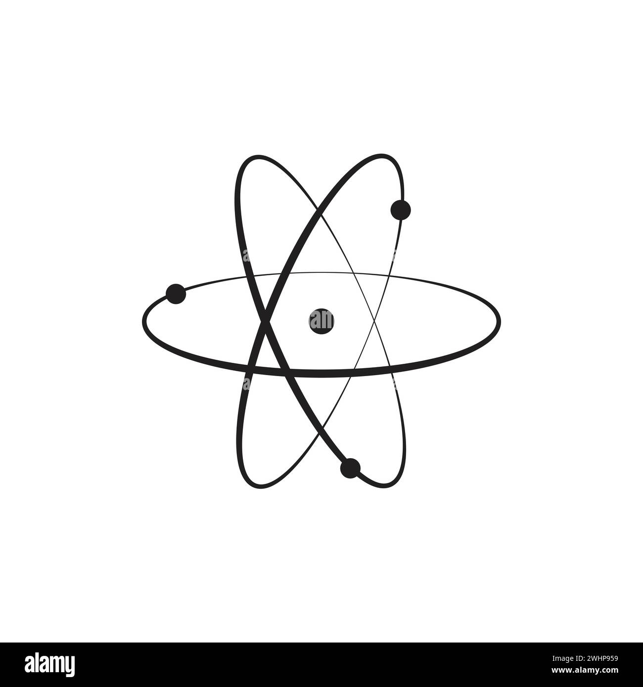 Flat Atom icon symbol vector Illustration Stock Vector Image & Art - Alamy