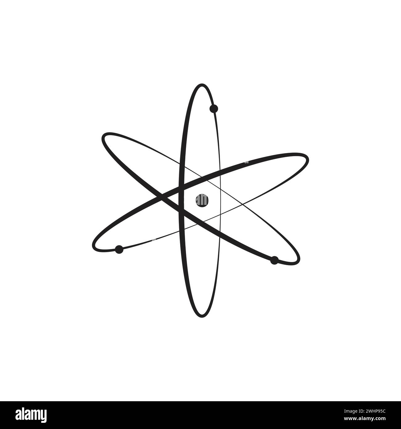 Flat Atom icon symbol vector Illustration Stock Vector Image & Art - Alamy