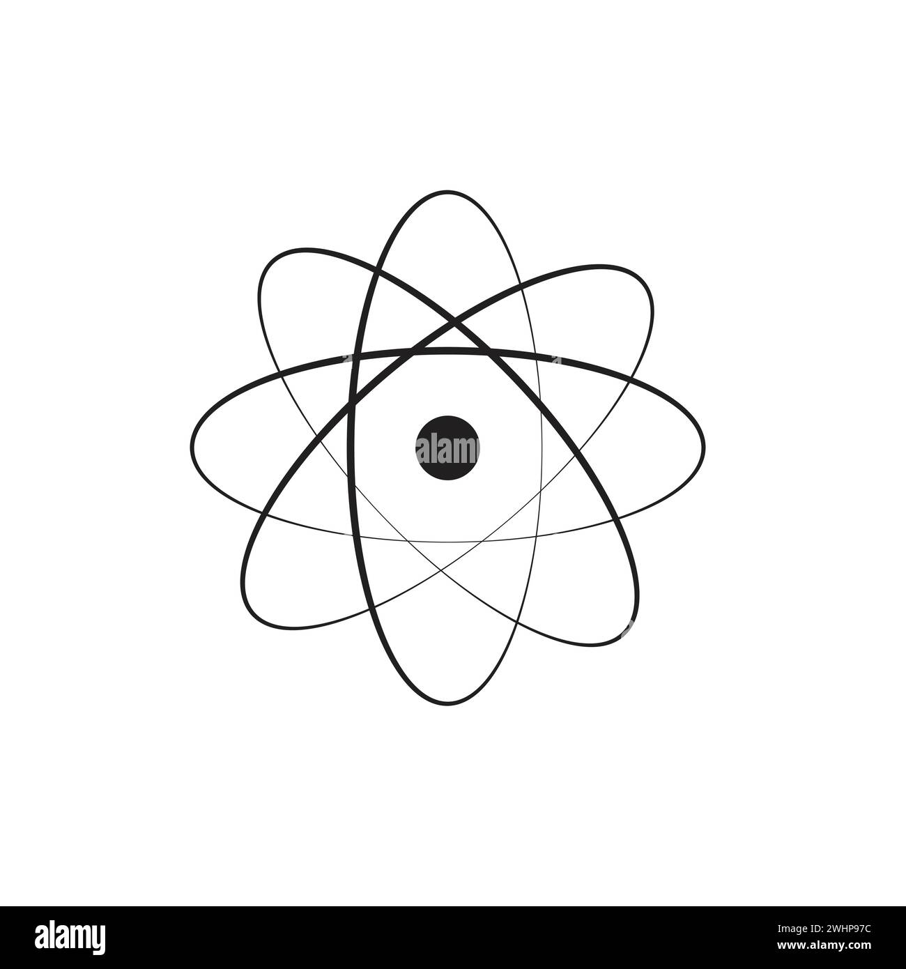 Flat Atom icon symbol vector Illustration Stock Vector Image & Art - Alamy