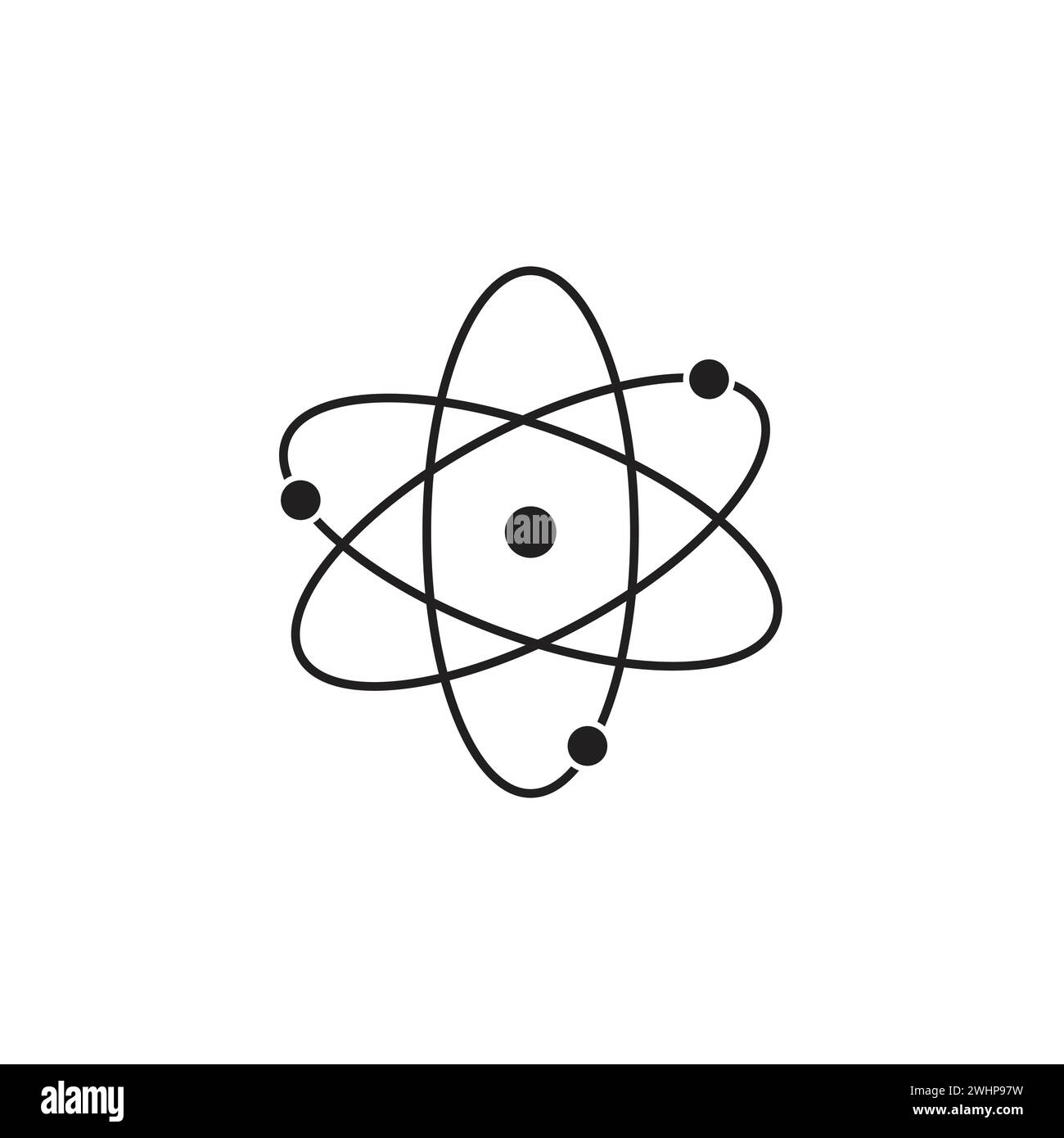 Atom icon in flat Cut Out Stock Images & Pictures - Alamy