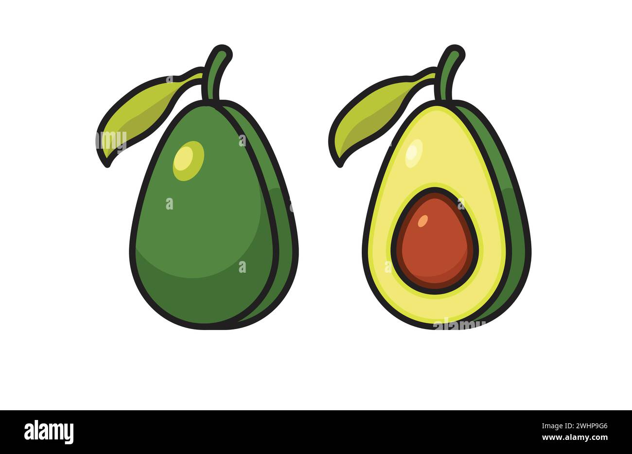 Garden fresh avocado icon. avocado fruits healthy lifestyle symbol ...