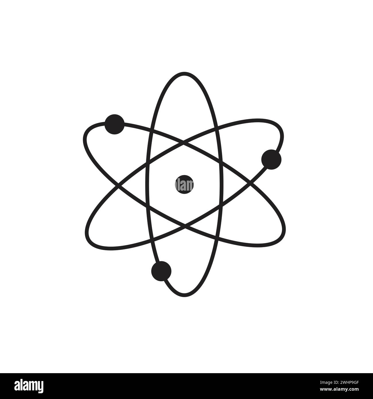 Flat Atom icon symbol vector Illustration Stock Vector Image & Art - Alamy
