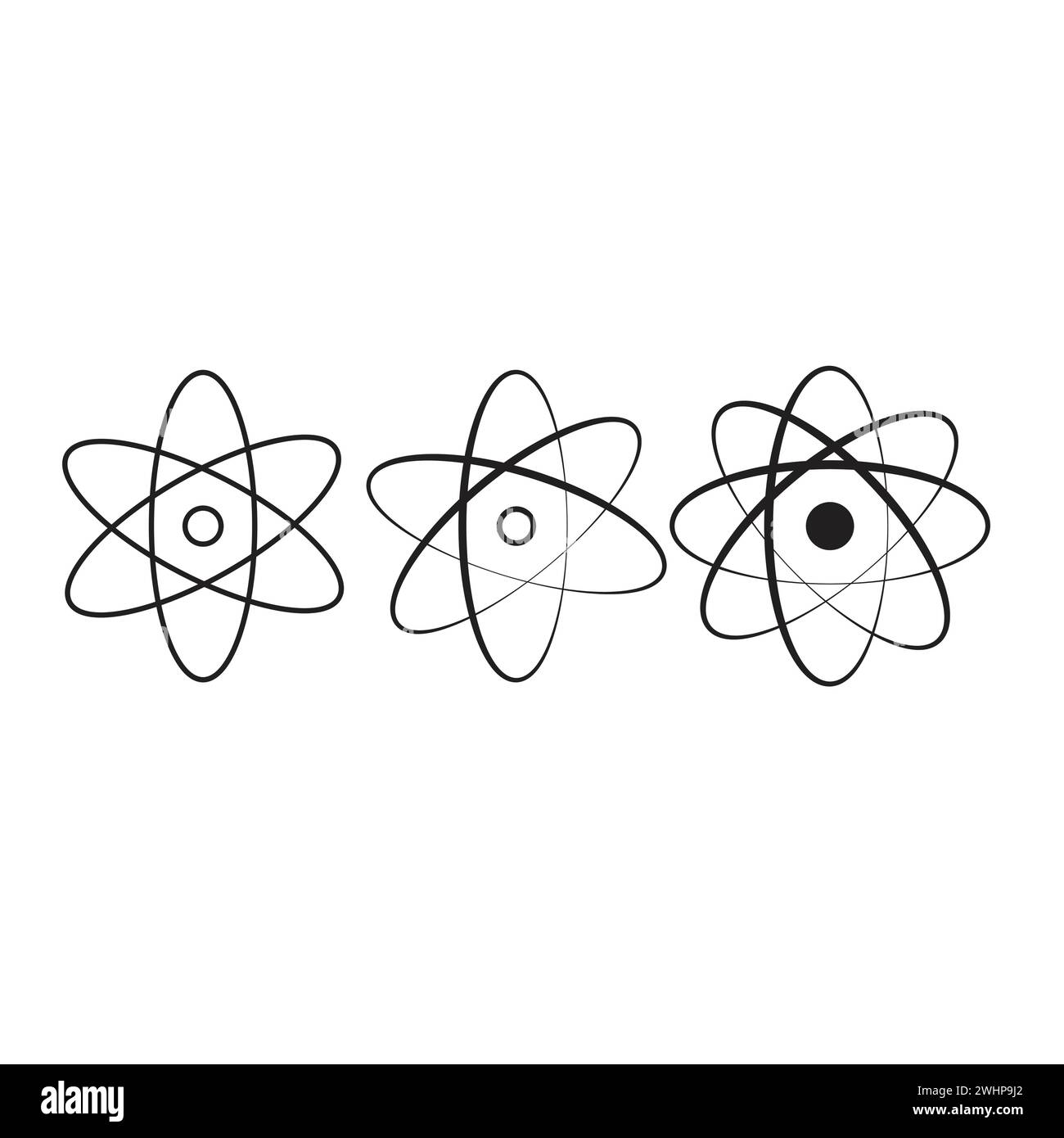 Atom icon in flat Stock Vector Images - Alamy