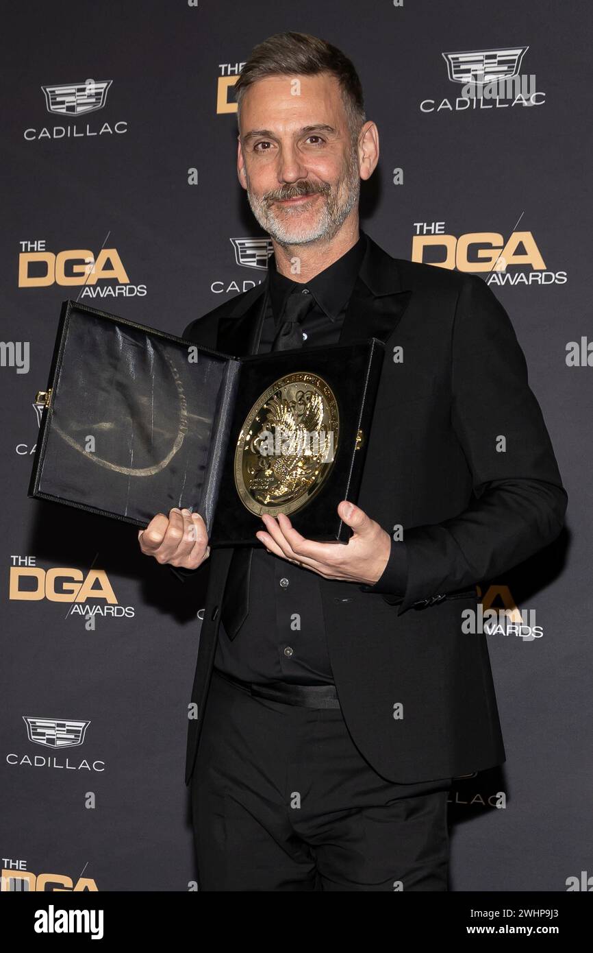 Beverly Hills, USA. 10th Feb, 2024. Peter Hoar poses in the press room ...