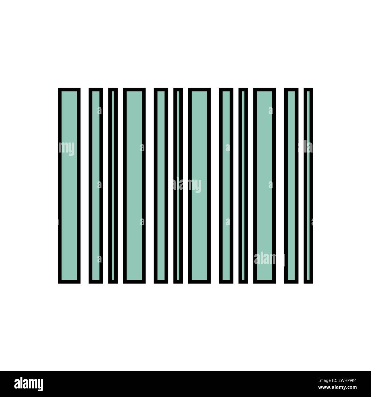 Flat barcode icon symbol vector Illustration Stock Vector Image & Art ...