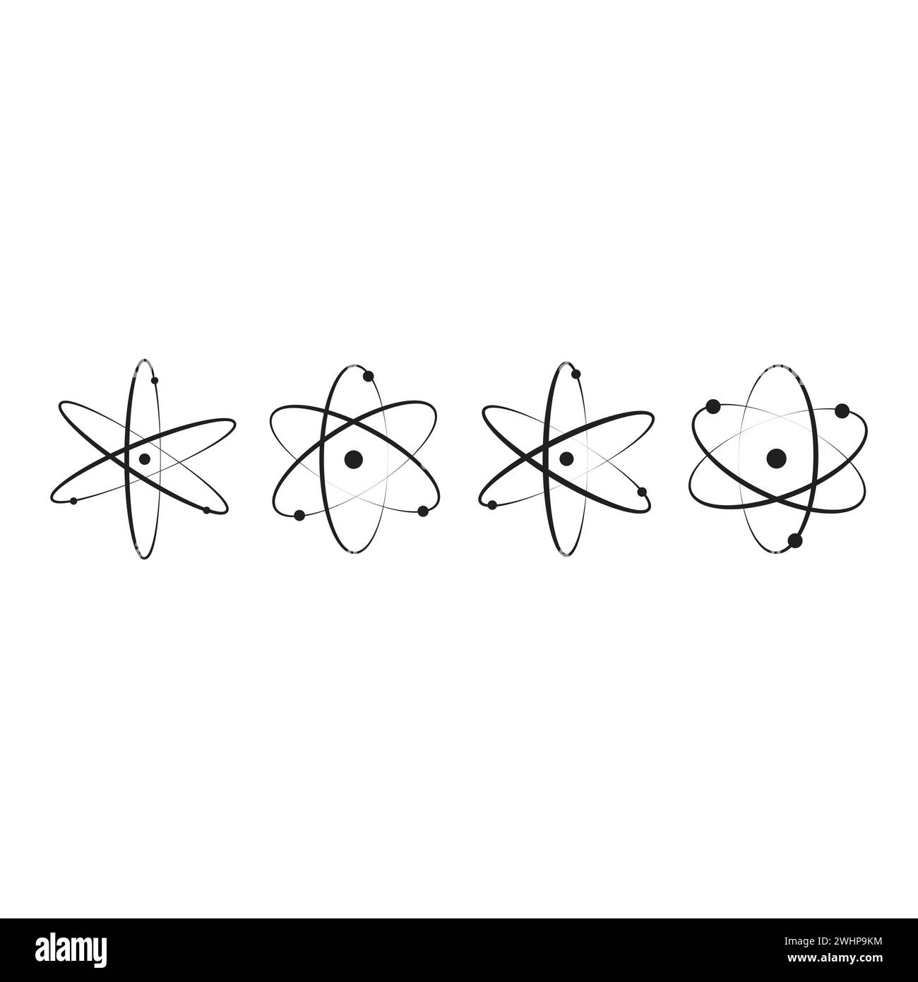 Flat Atom icon symbol vector Illustration Stock Vector Image & Art - Alamy