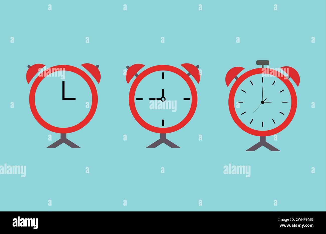 Alarm clock in fire Stock Vector Images - Alamy