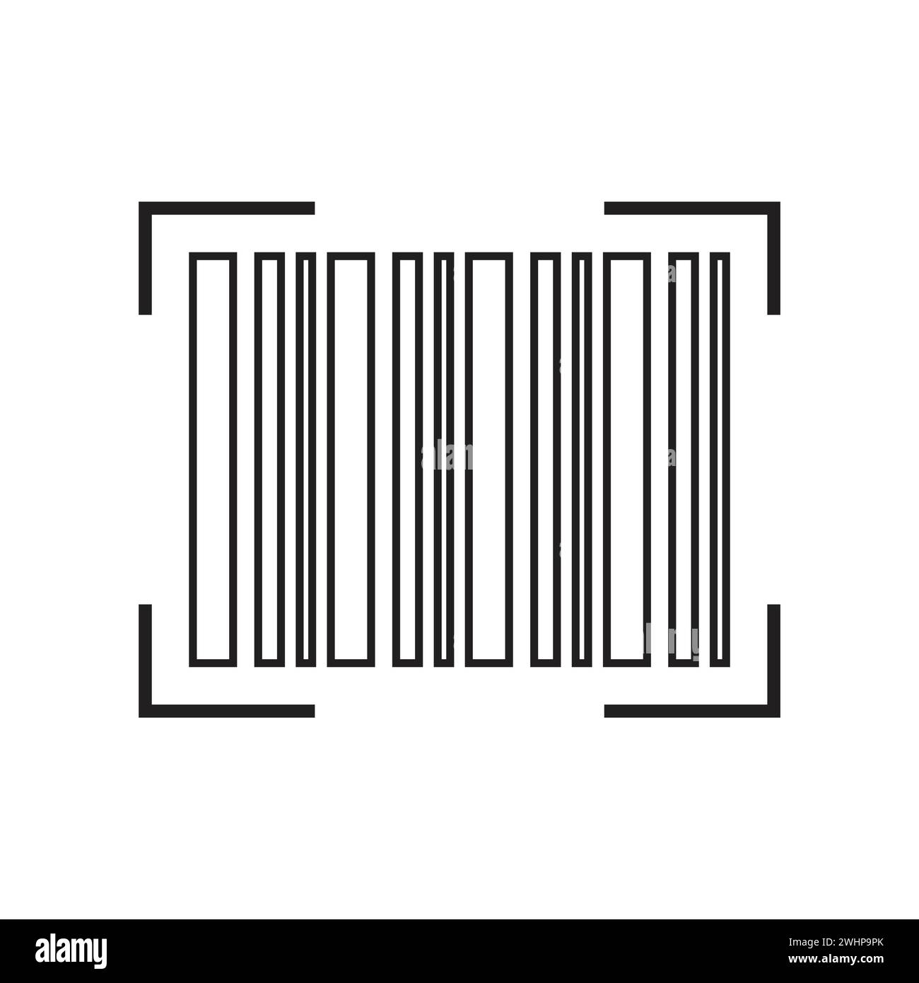 Flat barcode icon symbol vector Illustration Stock Vector Image & Art ...