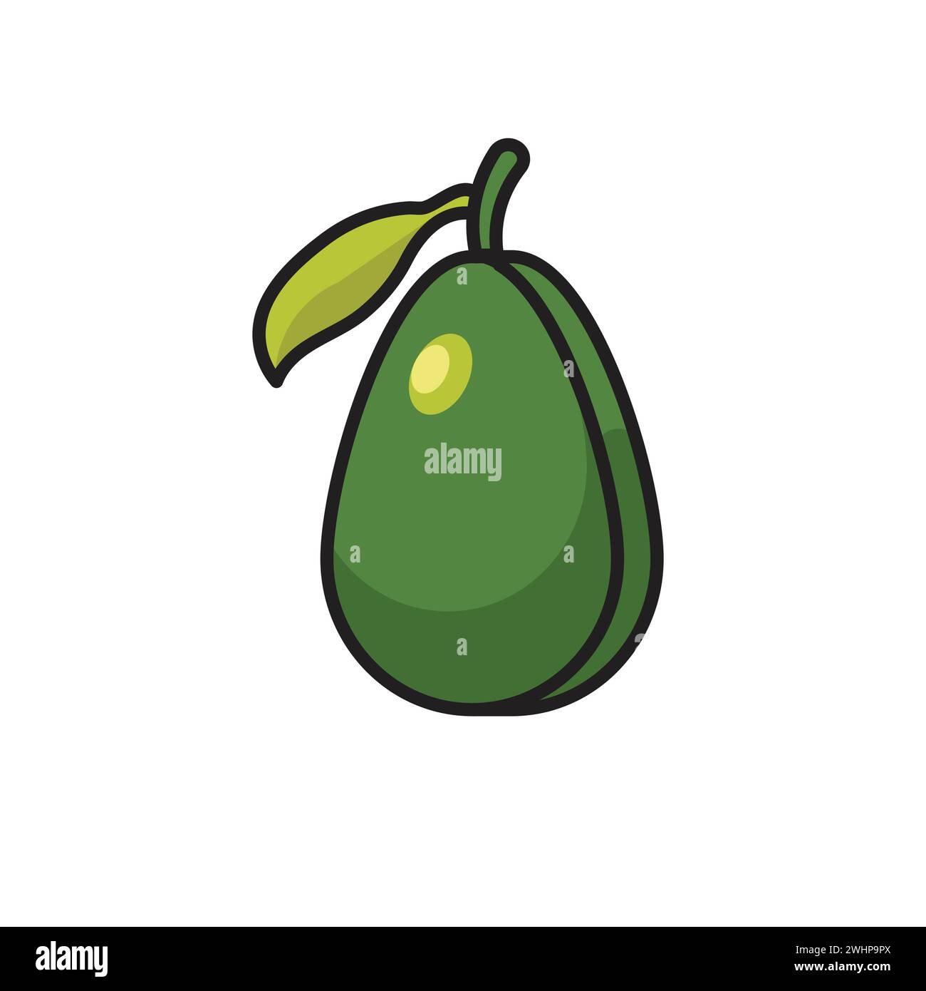 Garden fresh avocado icon. avocado fruits healthy lifestyle symbol ...