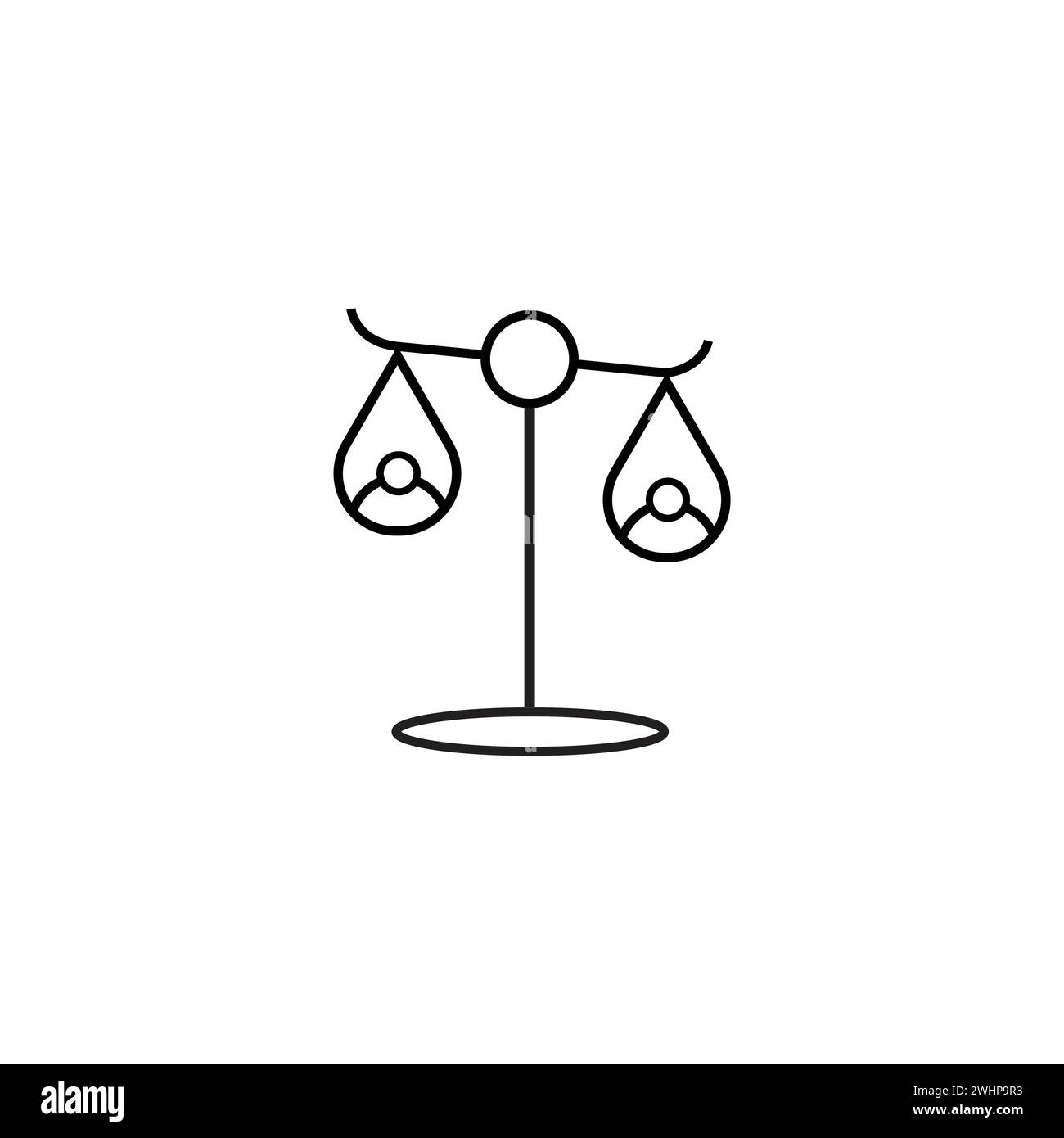 Balance Icon in trendy flat style isolated on grey background Stock ...