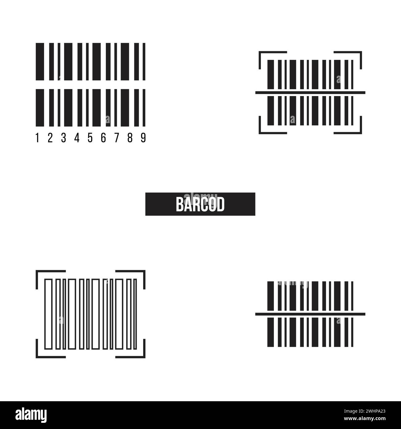 Flat barcode icon symbol vector Illustration Stock Vector Image & Art ...