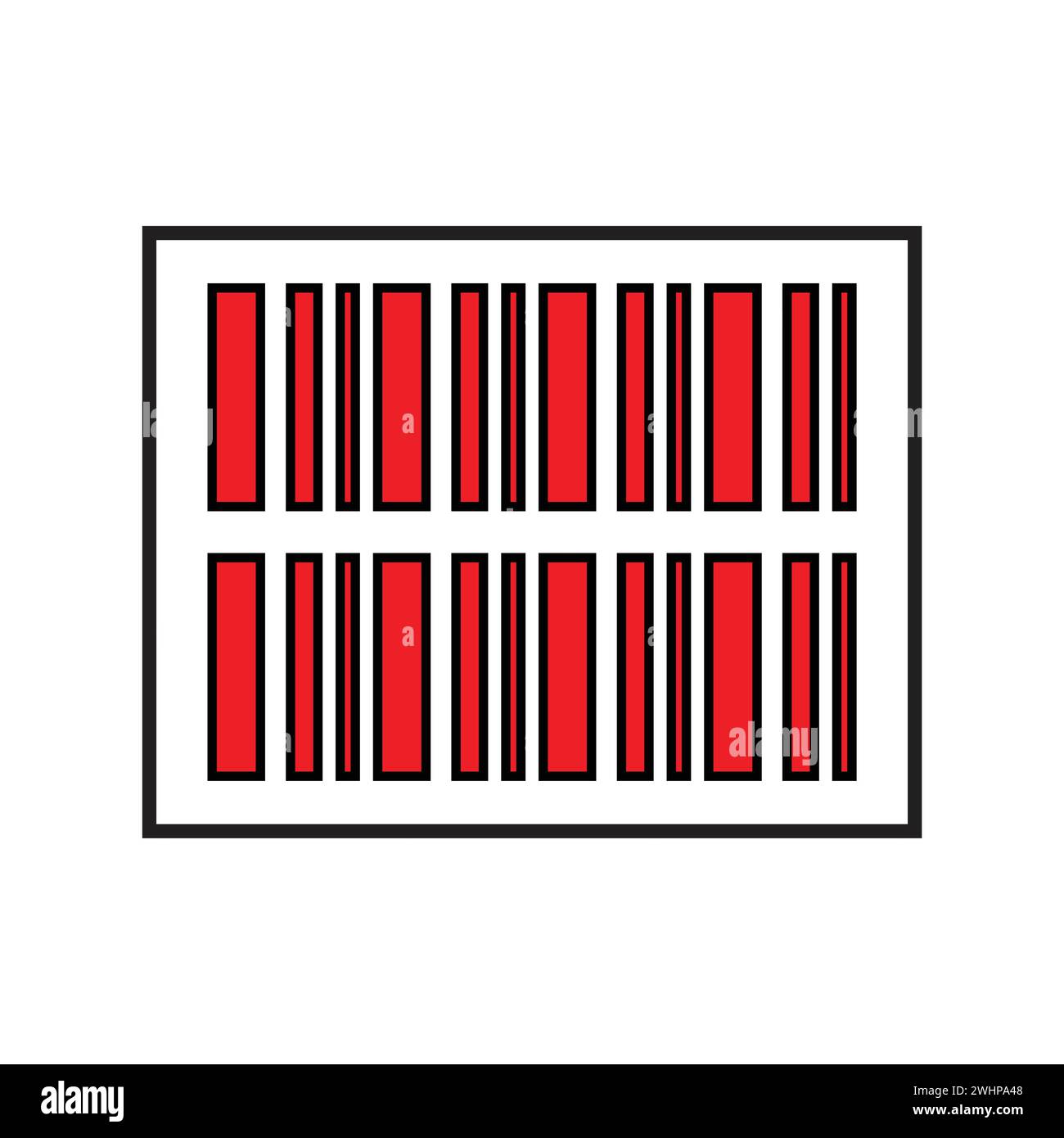 Flat barcode icon symbol vector Illustration Stock Vector Image & Art ...