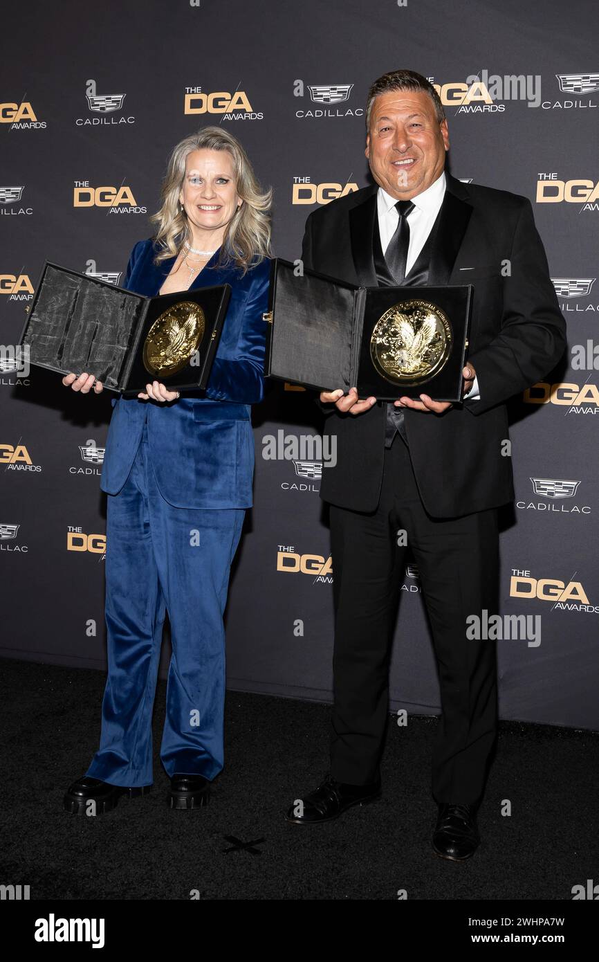 Beverly Hills, USA. 10th Feb, 2024. Liz Patrick and Michael Mancini ...