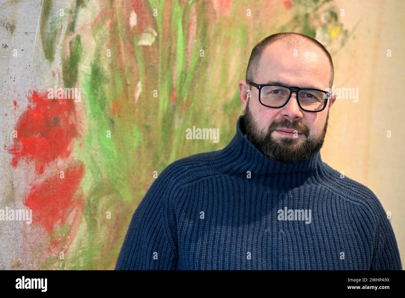 Prague, Czech Republic. 09th Feb, 2024. Czech artist Jakub Spanhel, who ...