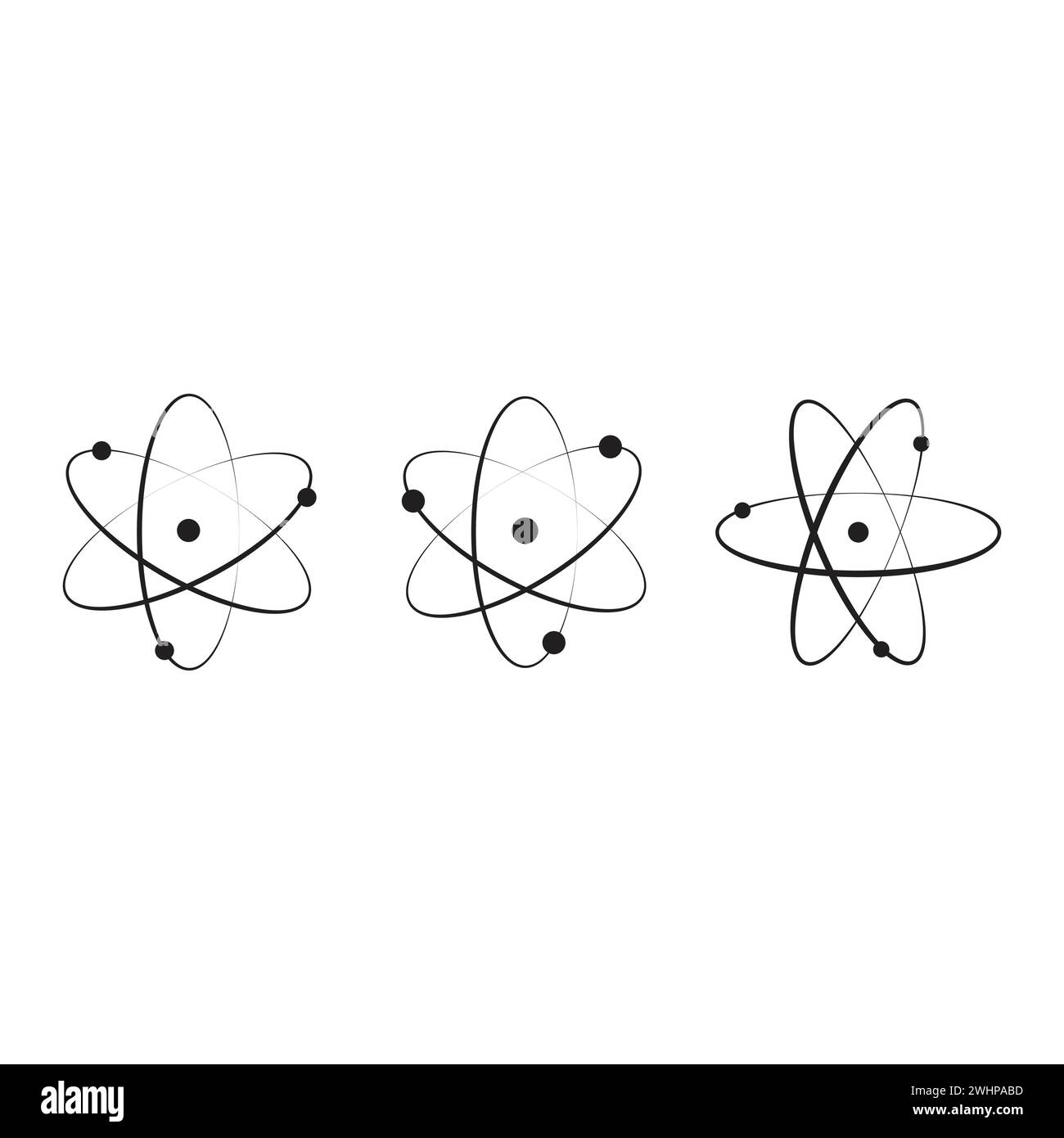 Flat Atom icon symbol vector Illustration Stock Vector Image & Art - Alamy