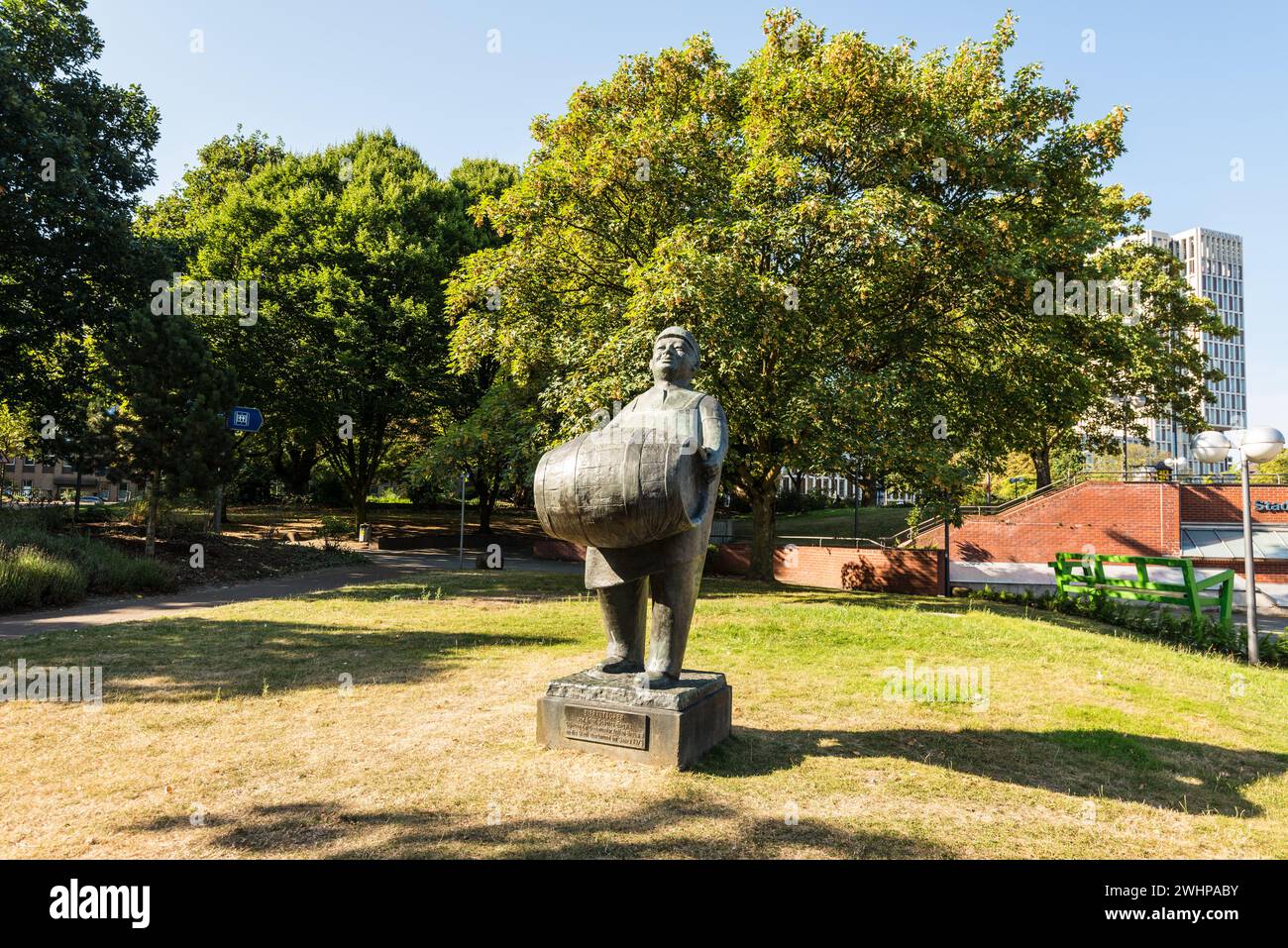 Dortmund, Germany - August 14, 2022: The statue of a drayman, a man ...