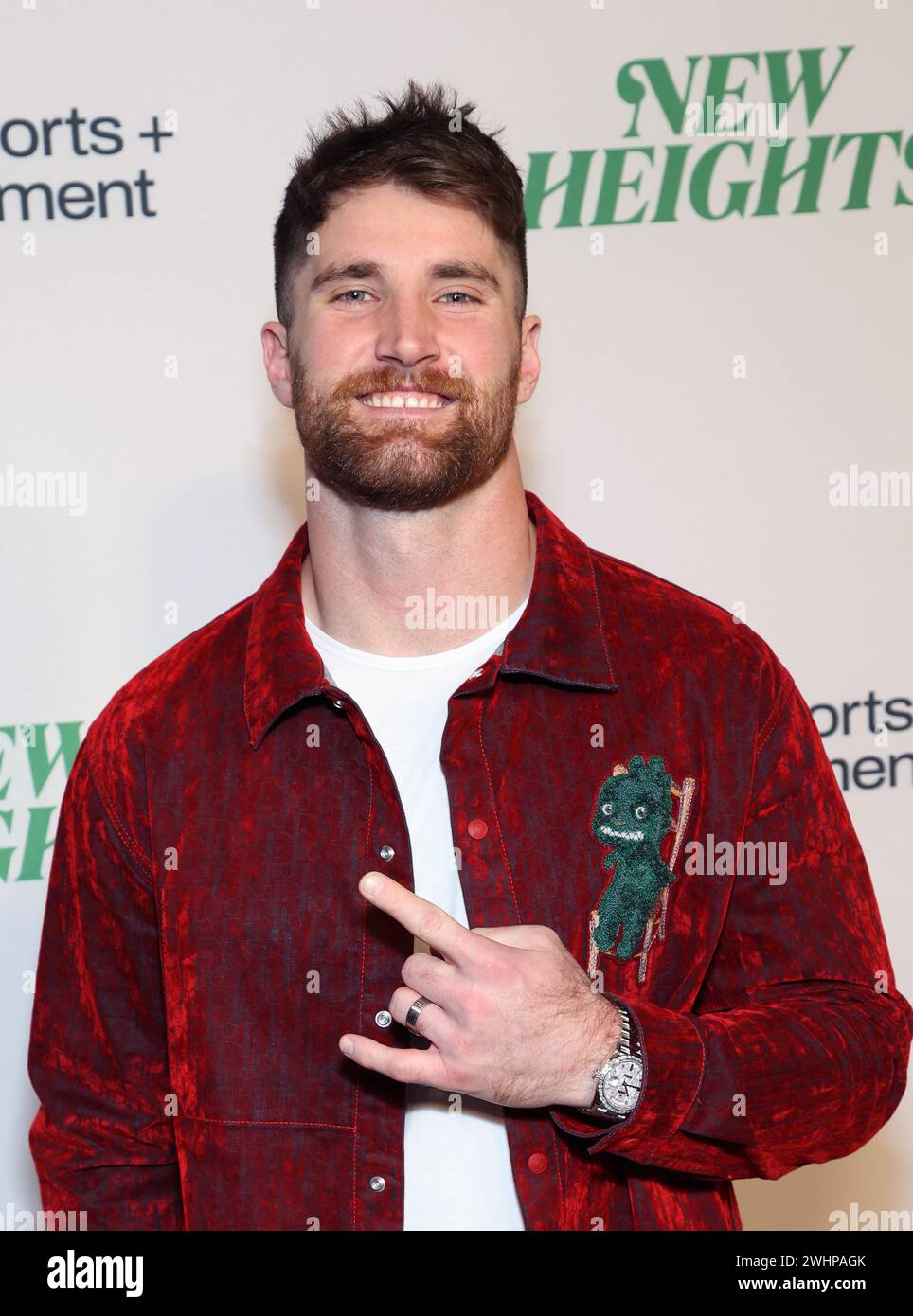 Las Vegas, USA. 08th Feb, 2024. Dalton Schultz arriving to The Kelce ...