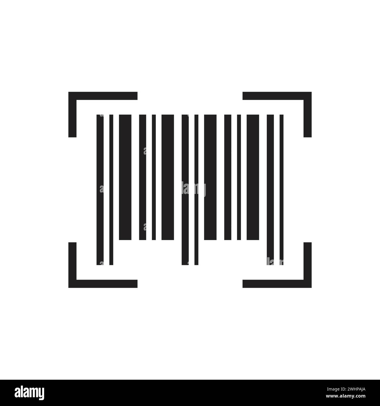 Barcode icon flat vector illustration Stock Vector Image & Art - Alamy