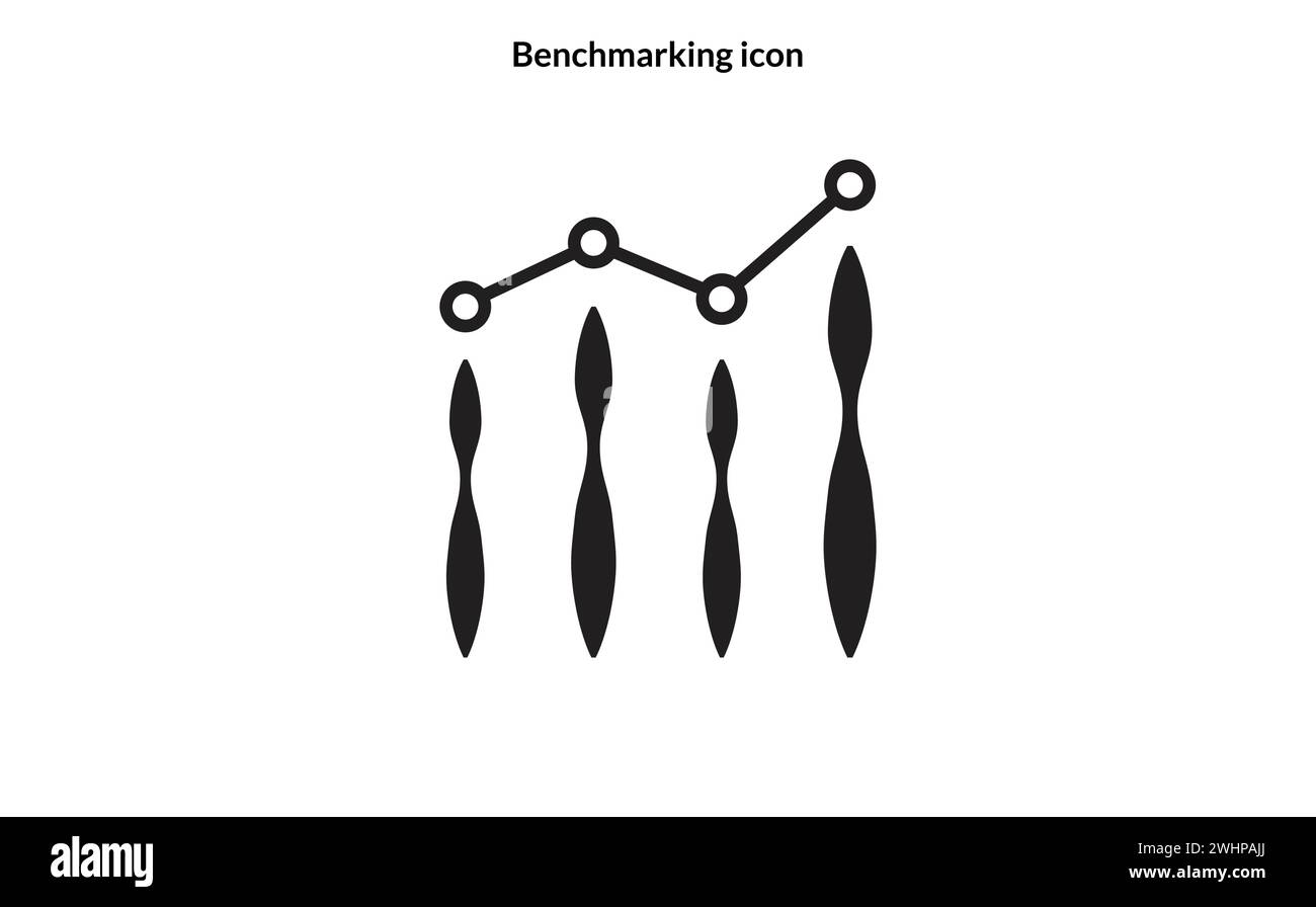 Benchmark measure icon in flat style design isolated on white ...