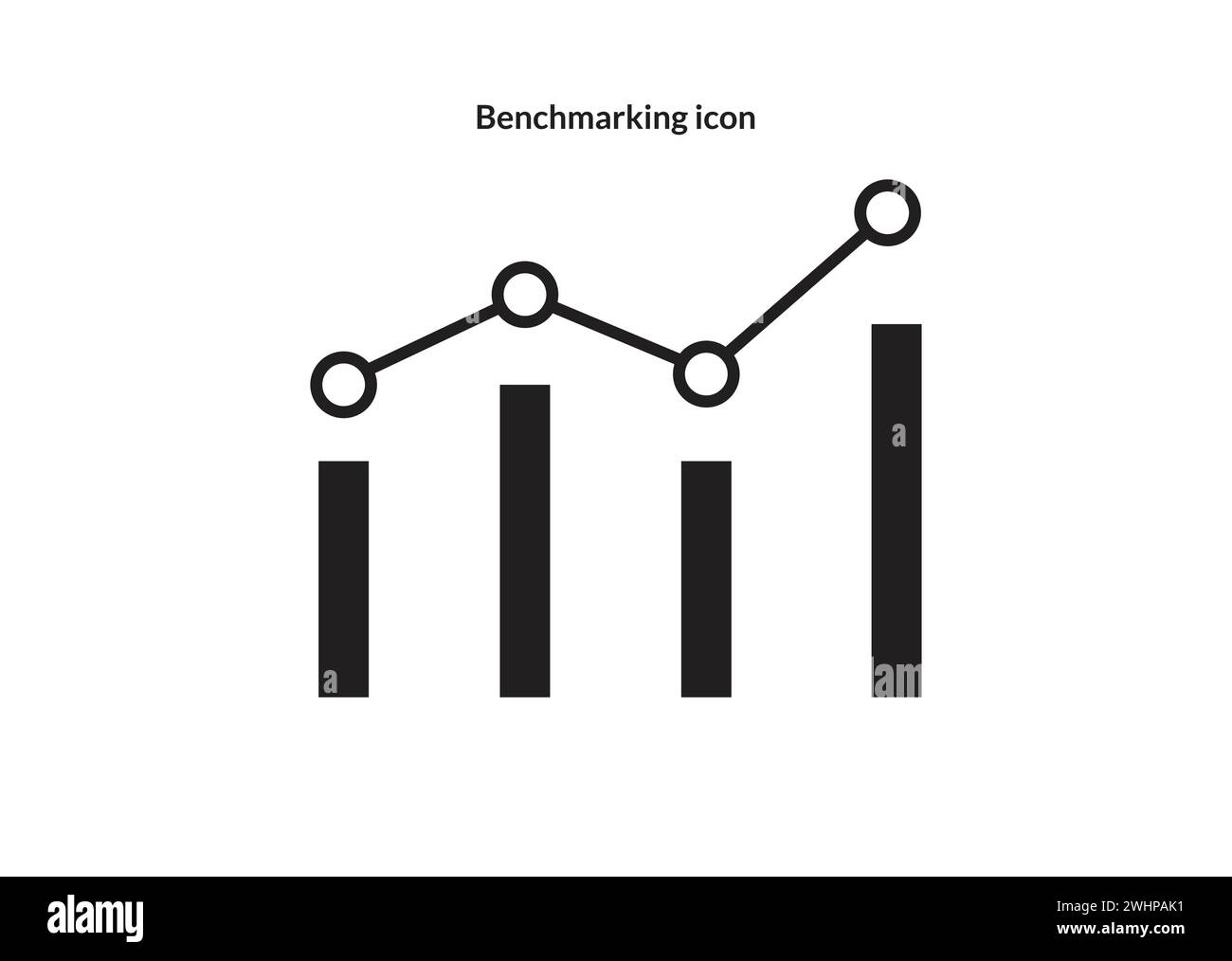 Benchmark measure icon in flat style design isolated on white ...