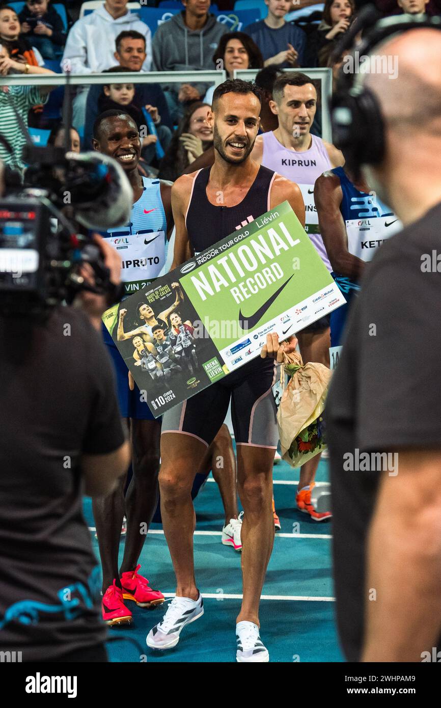 Azeddine HABZ (FRA), 1500m Men, during the Meeting de Lievin 2024 ...