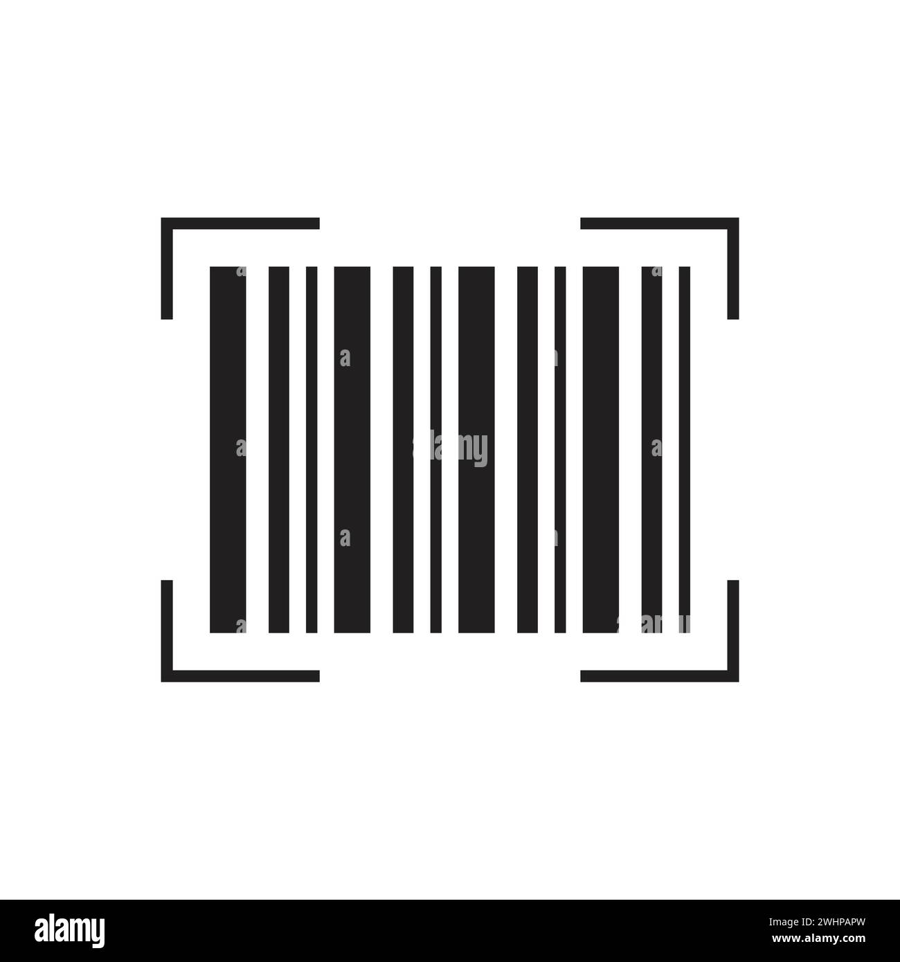 Barcode icon flat vector illustration Stock Vector Image & Art - Alamy