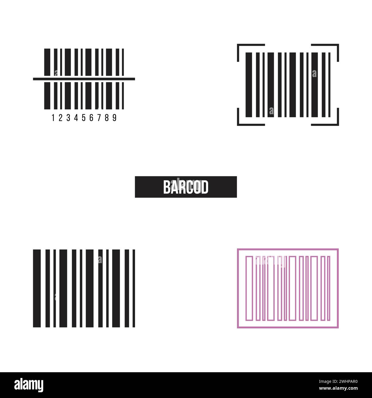 Flat barcode icon symbol vector Illustration Stock Vector Image & Art ...