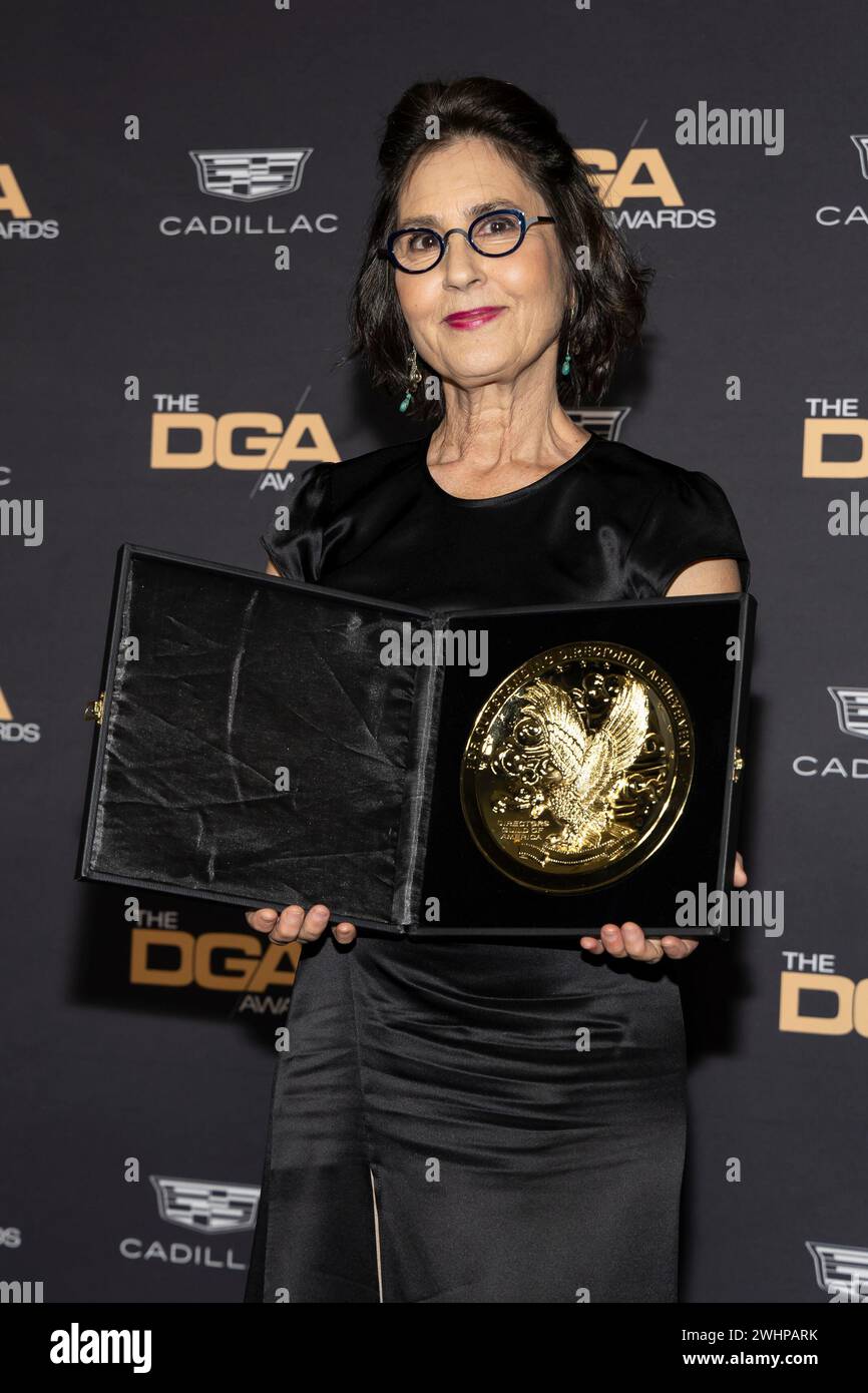 Beverly Hills, USA. 10th Feb, 2024. Amy Schatz poses in the press room ...