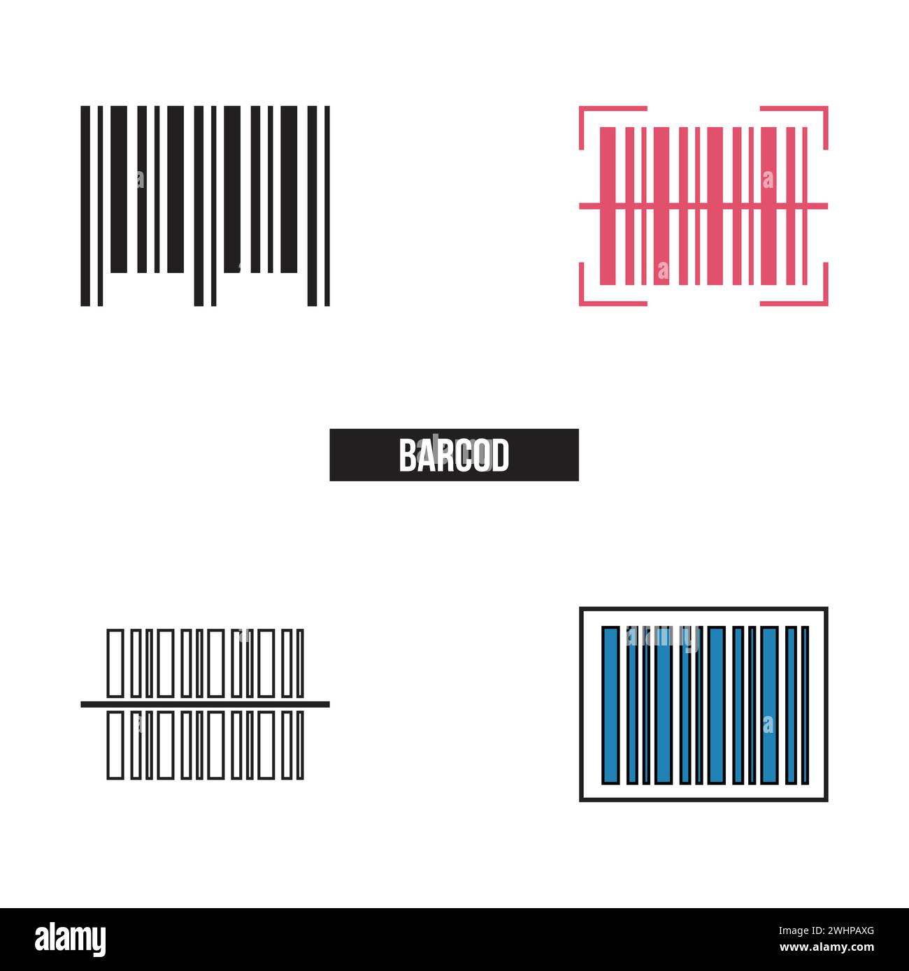 Flat barcode icon symbol vector Illustration Stock Vector Image & Art ...