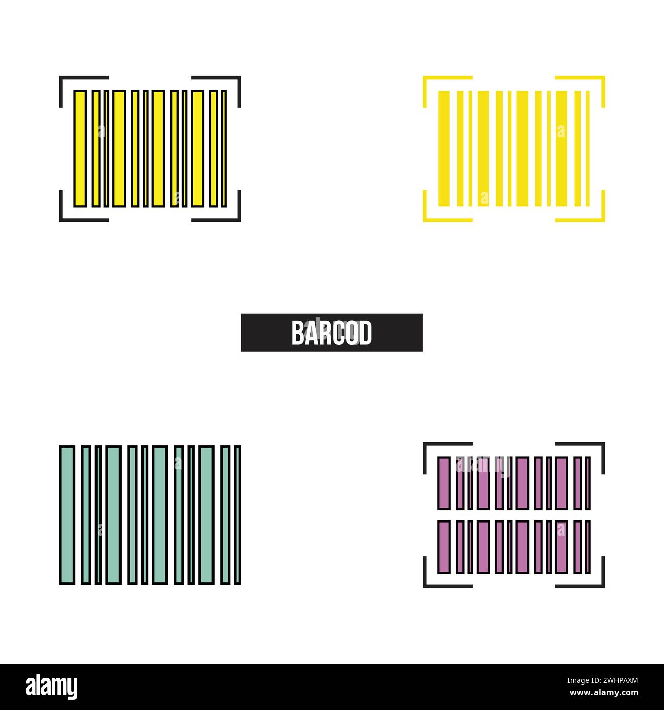 Barcode icon flat vector illustration Stock Vector Image & Art - Alamy