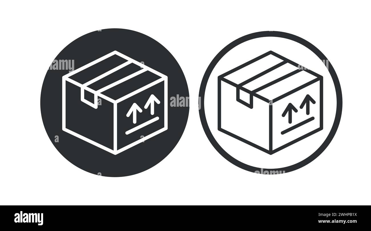 Box Icon Set. Vector isolated editable flat set of boxes illustrations ...