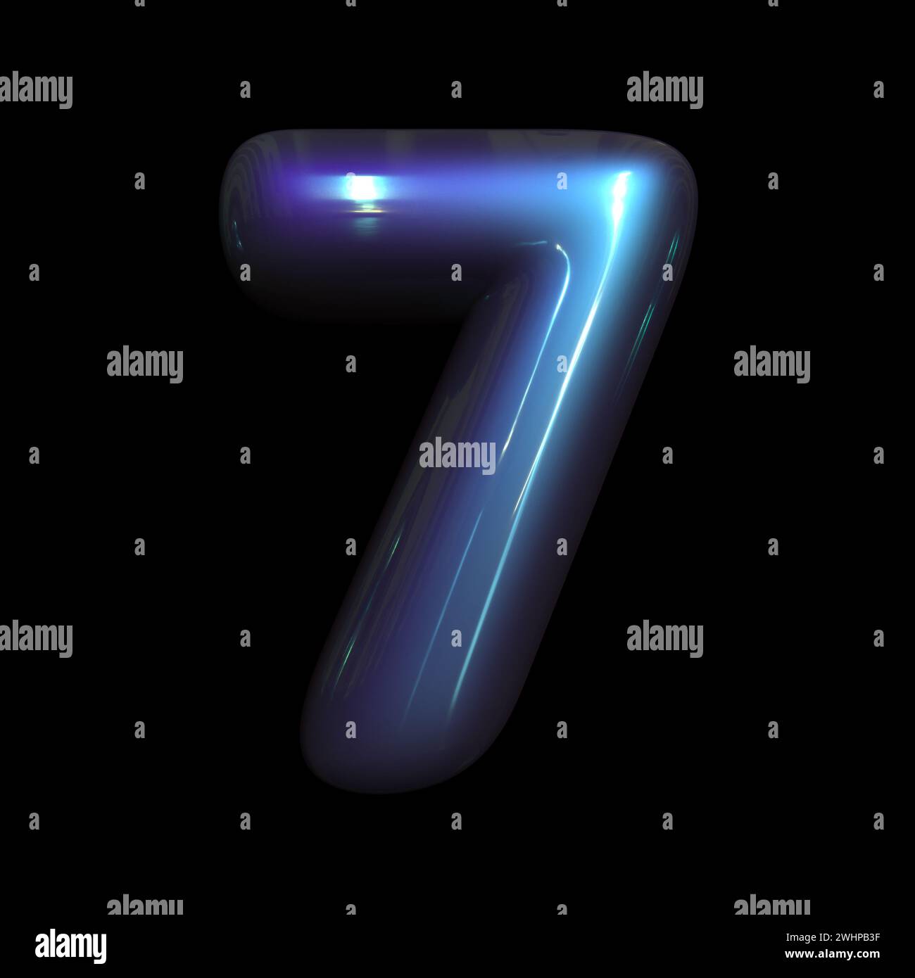 Metaverse number 7 - 3d futuristic digit - Suitable for technology ...