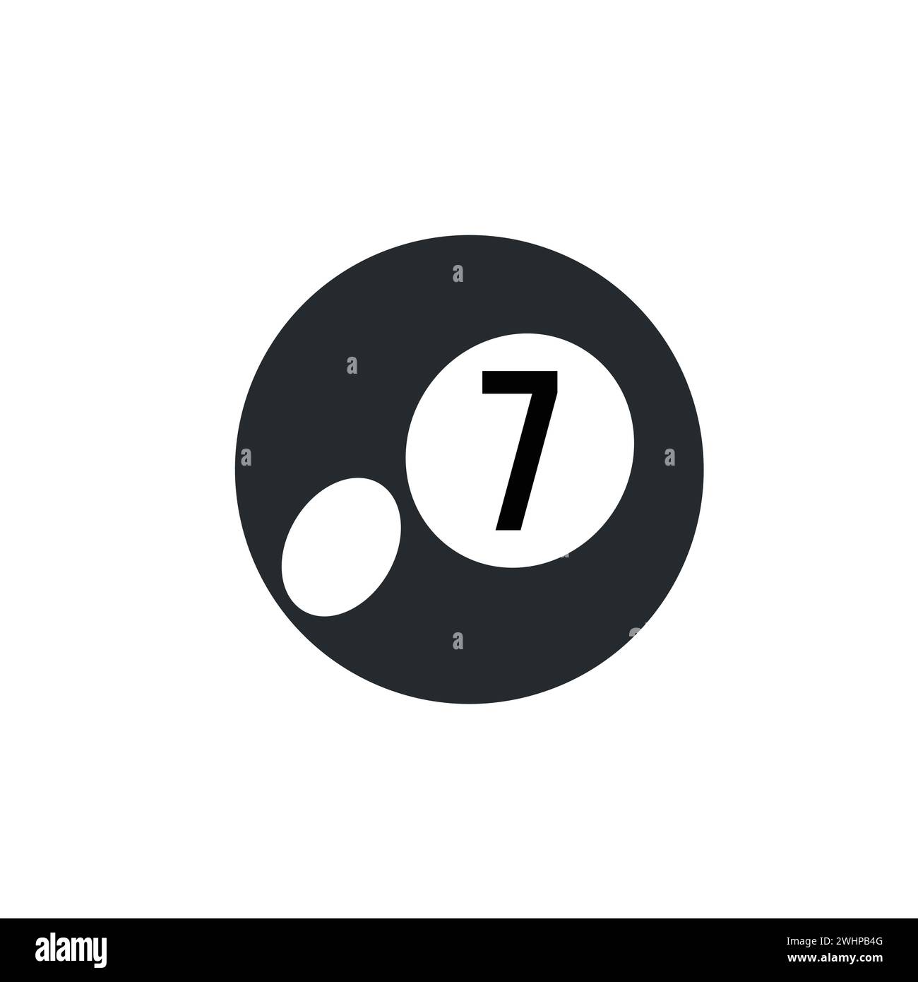 Billiard ball 7 hi-res stock photography and images - Alamy