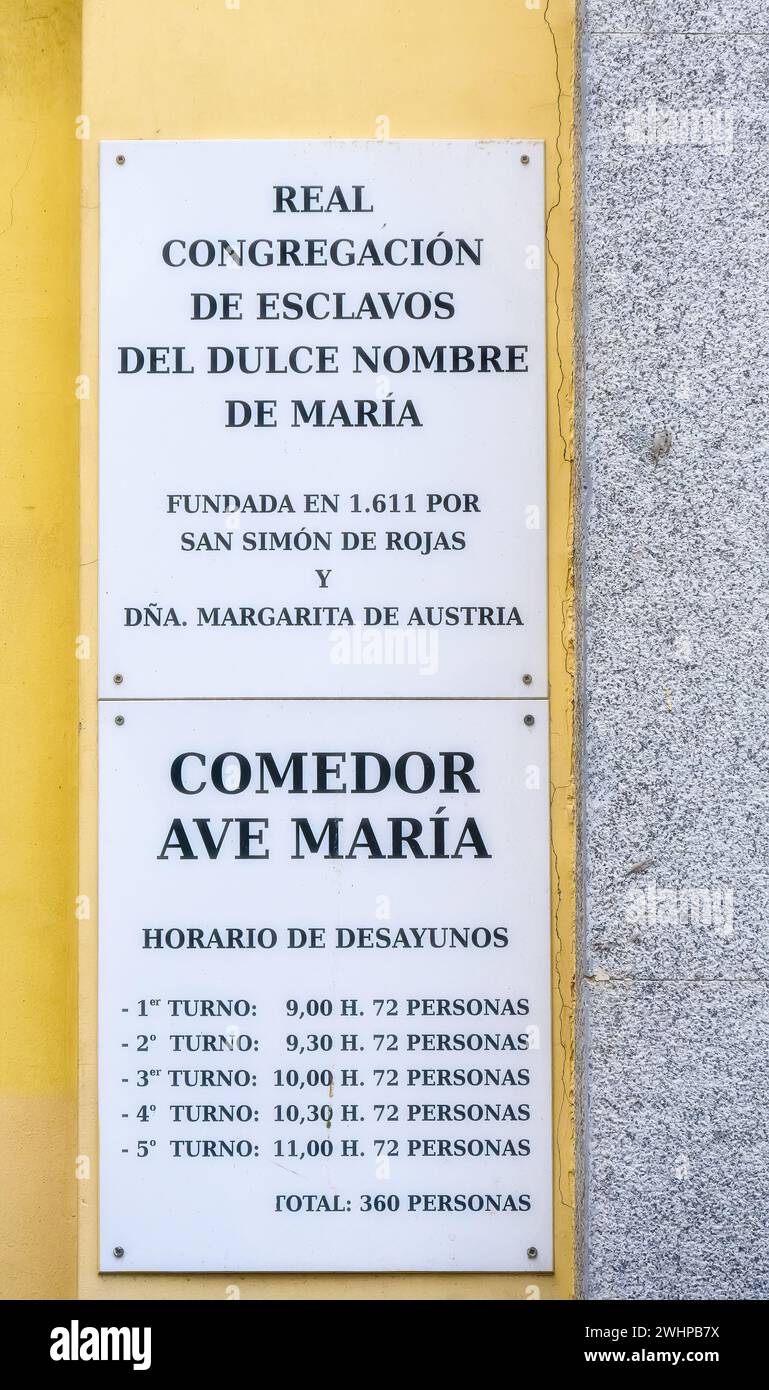 Sign with the hours of service. Architecture feature or detail in the ...