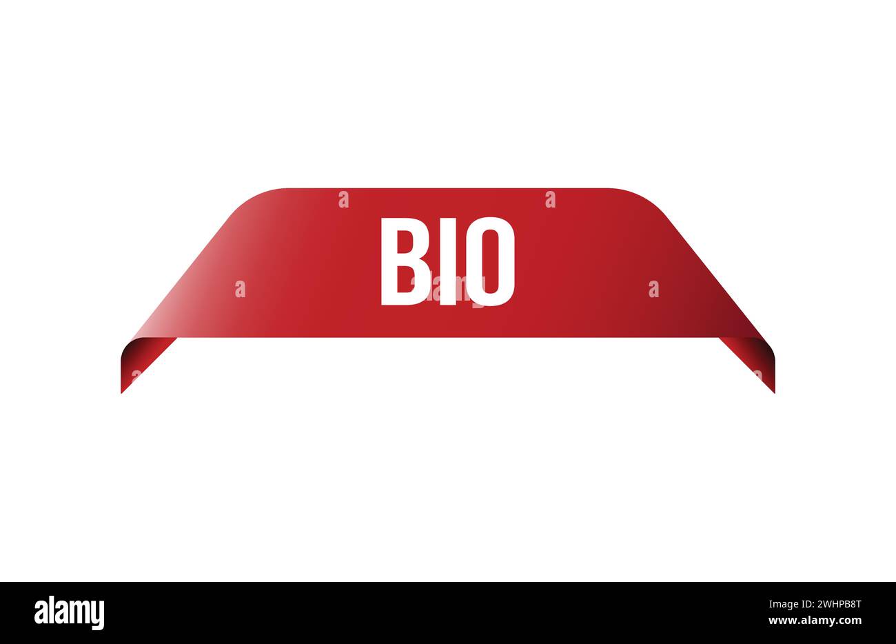 Red banner Bio on white background Stock Vector Image & Art - Alamy