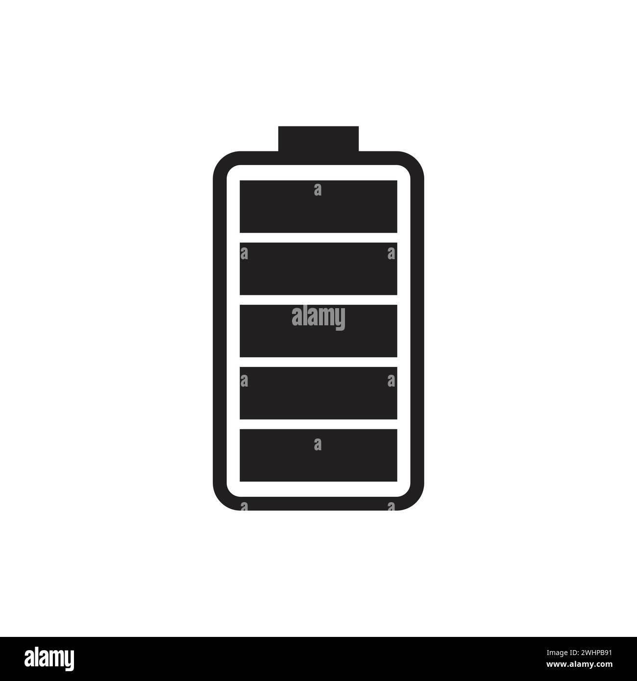 Flat battery icon symbol vector Illustration Stock Vector Image & Art ...