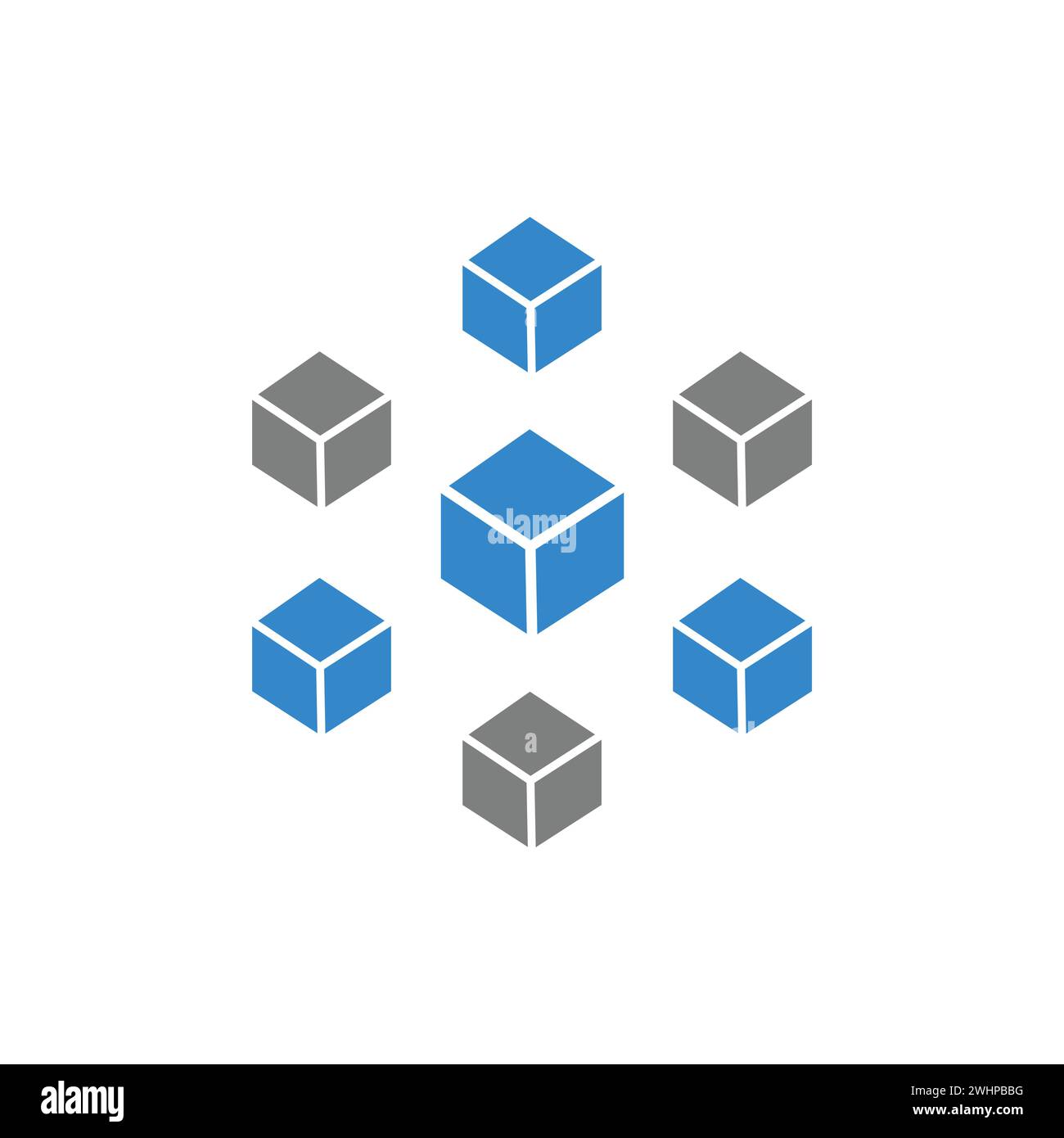 Flat blockchain icon symbol vector Illustration Stock Vector Image ...
