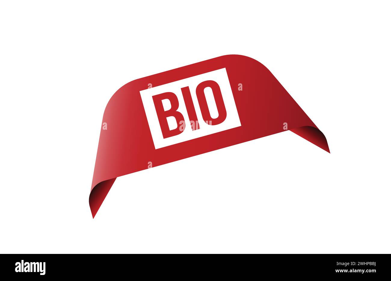 Red banner Bio on white background Stock Vector Image & Art - Alamy
