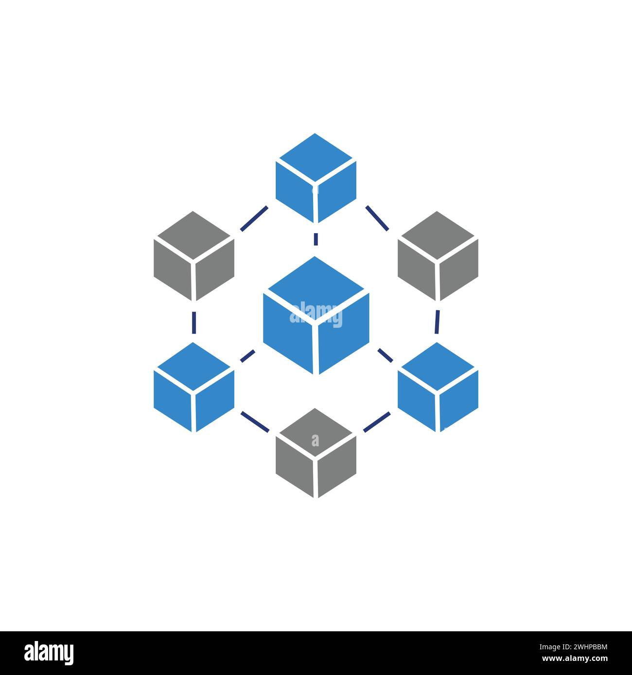 Flat blockchain icon symbol vector Illustration Stock Vector Image ...
