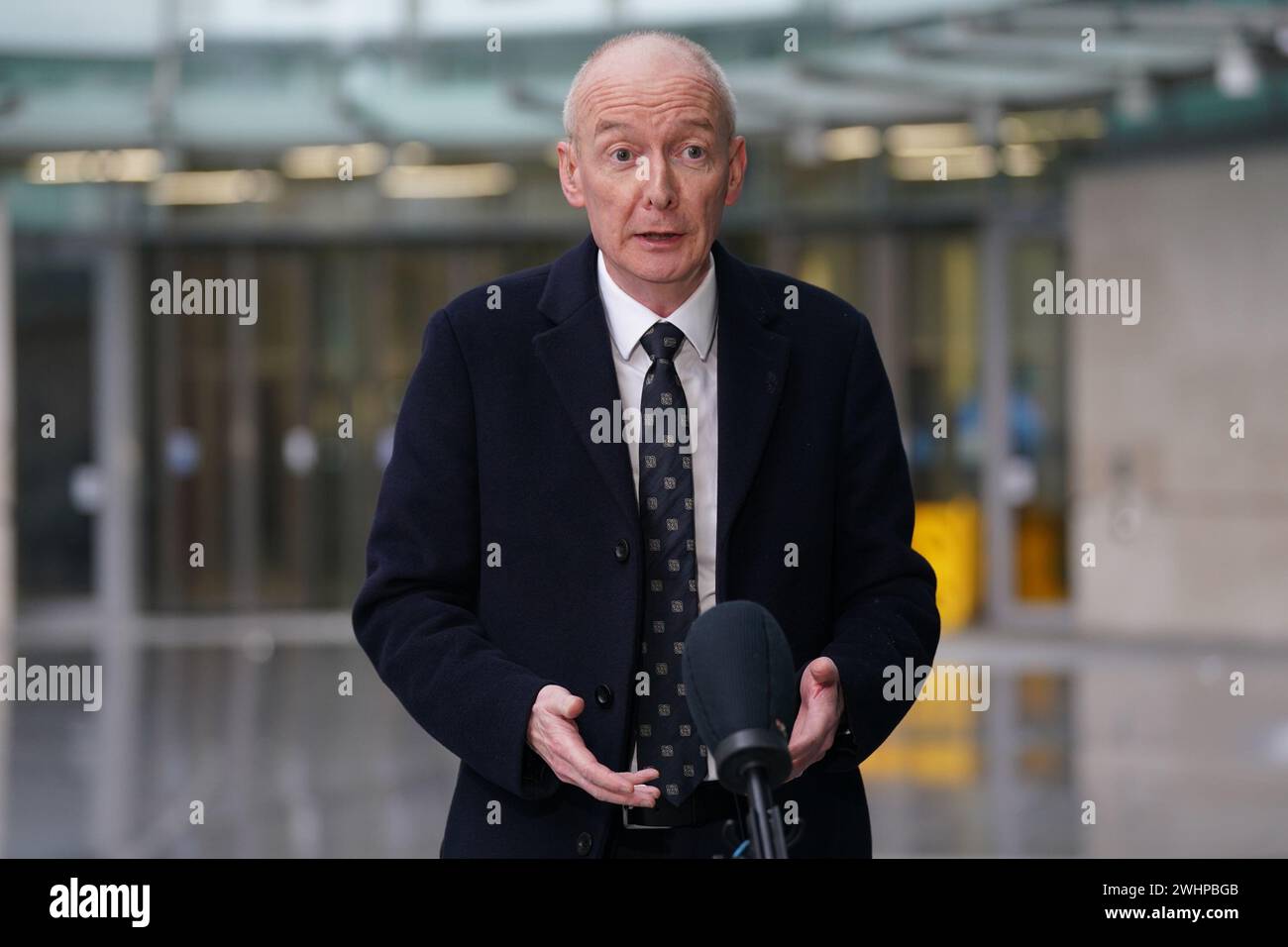 Labour's national campaign co-ordinator Pat McFadden speaks outside BBC ...