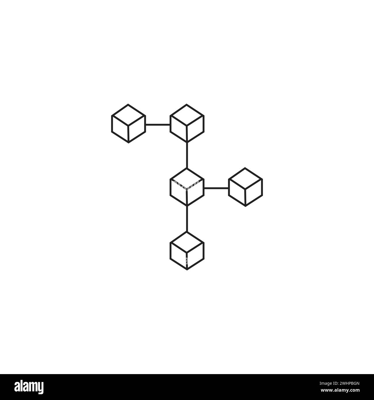 Blockchain icon Black and White Stock Photos & Images - Alamy