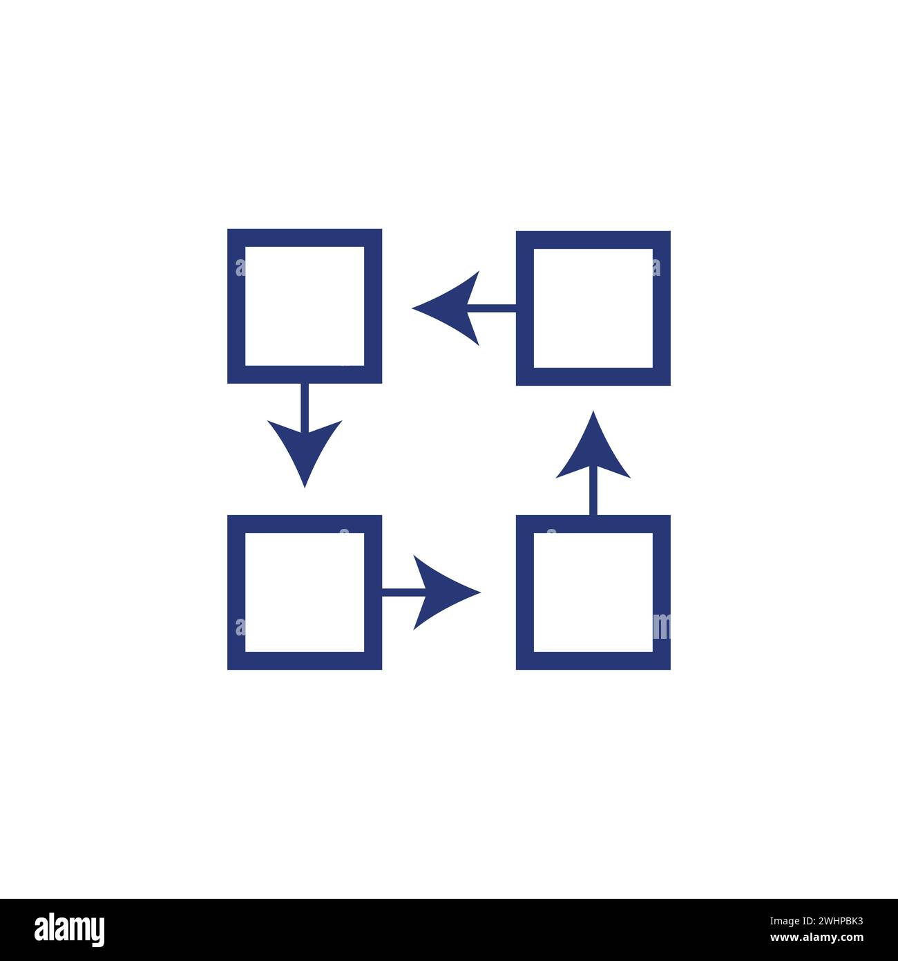 Blockchain icon flat vector illustration Stock Vector Image & Art - Alamy