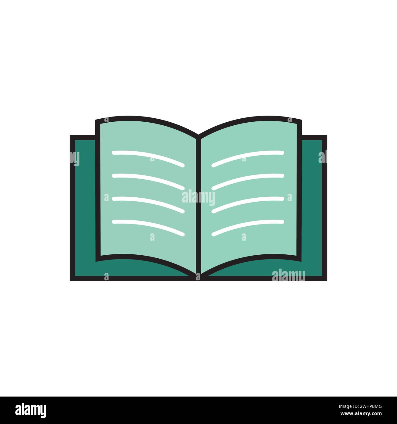 Flat Book icon symbol vector Illustration Stock Vector Image & Art - Alamy